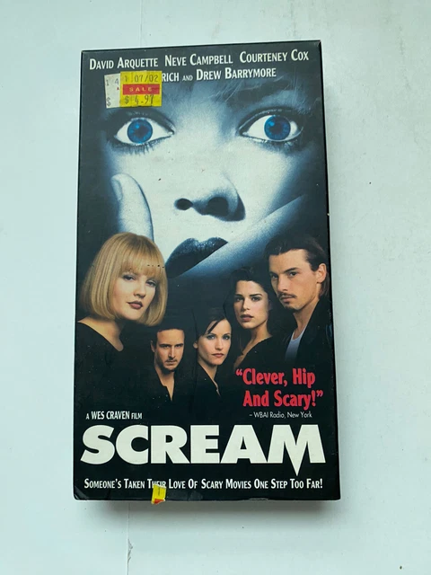 SCREAM WES CRAVEN VHS Tape Cult Classic Horror Cox Campbell Barrymore ...