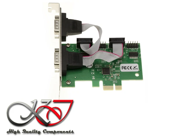 CARD PCIE SERIE RS232 4 Ports Com DB9 - Asix AX99100 - High+Low Profile ...