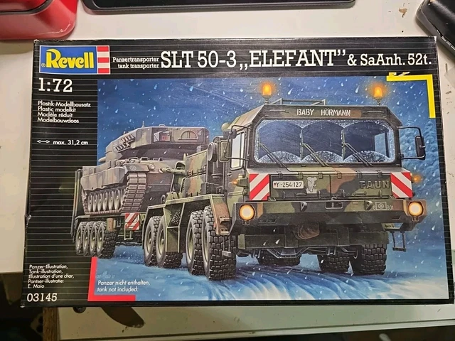 REVELL SLT 50-3 "Elefant" & SaAnh. 52t Tank Transporter kit 1/72 Scale ...