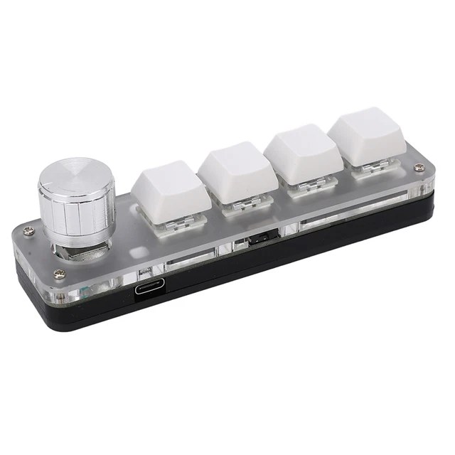 4 KEYS ONE-HANDED Mechanical Keyboard Programmable Keyboard RGB DIY ...