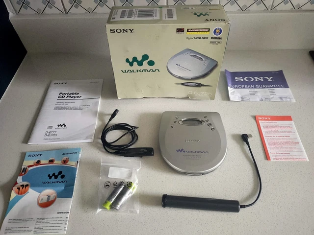 SONY WALKMAN D-EJ725 CD Walkman Discman - Silver - Boxed £44.99 ...