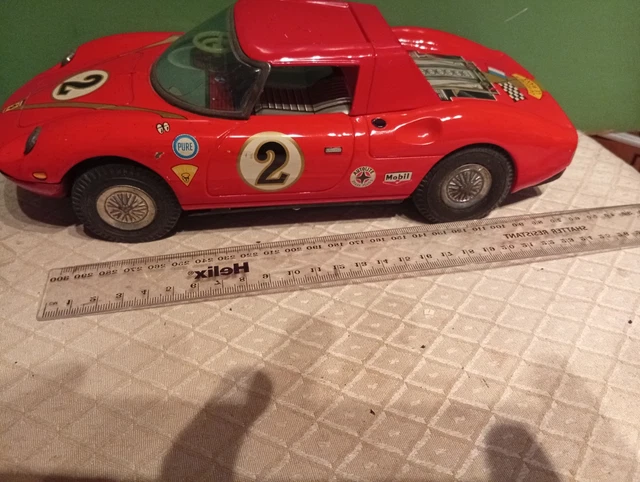 RARE VINTAGE ASAHI Tinplate Ferrari Berlinetta Race Car £125.48 ...