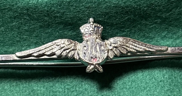 ROYAL AIR FORCE RAF Wings Tie Pin/Sweetheart Bar Brooch - Polished ...