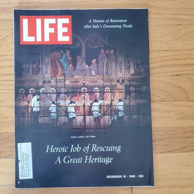 LIFE MAGAZINE SAVING Gaddis Last Supper Restoration December 16 1966 ...