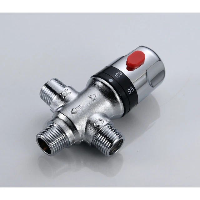 BRASS THERMOSTATIC MIXING Valve with NPT Thread for Plumbing For Water ...