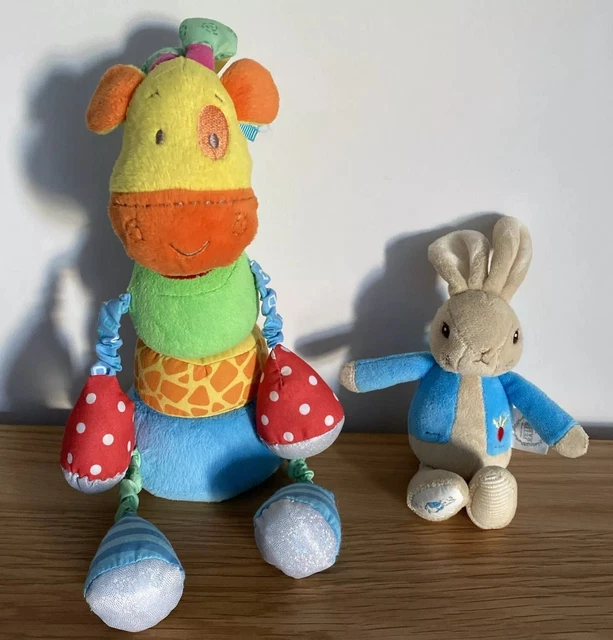CHAD VALLEY GIRAFFE Stacking Toy & Rainbow My 1st Peter Rabbit Cuddly ...