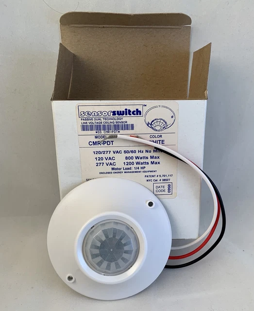 Switch Motion Sensor Ceiling Mount 12 Ft Radius Switch CMR-9 Ceiling ...
