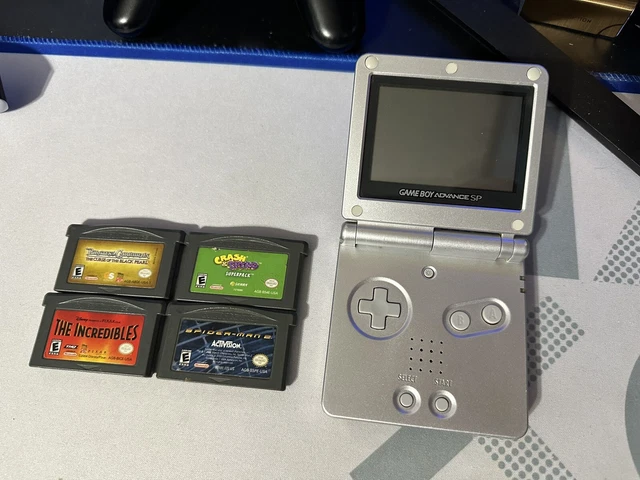 NINTENDO GAME BOY Advance SP Silver Console AGS-001 with Games $89.99 ...