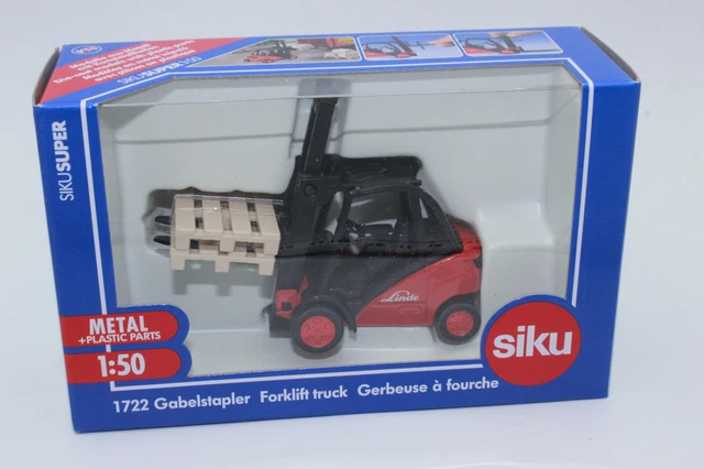 SIKU 1722 LINDE Gabelstapler rot 1:50 Stapler NEU in OVP EUR 11,49 ...