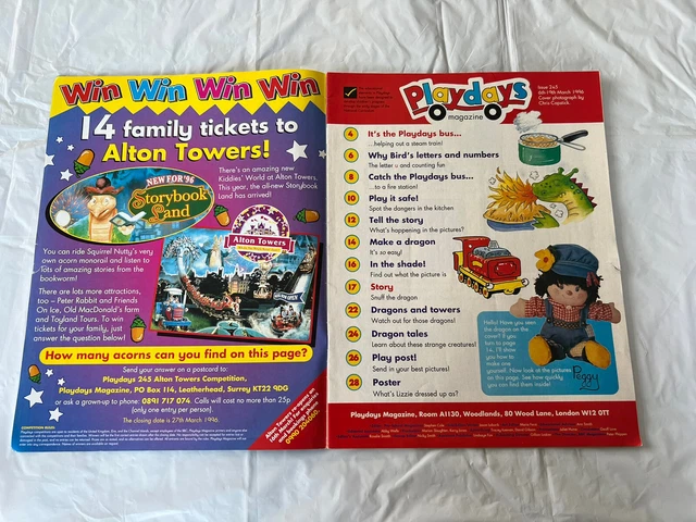 BBC CHILDREN'S PLAYDAYS Magazine Issue 245 6th-19th March 1996 £10.00 ...
