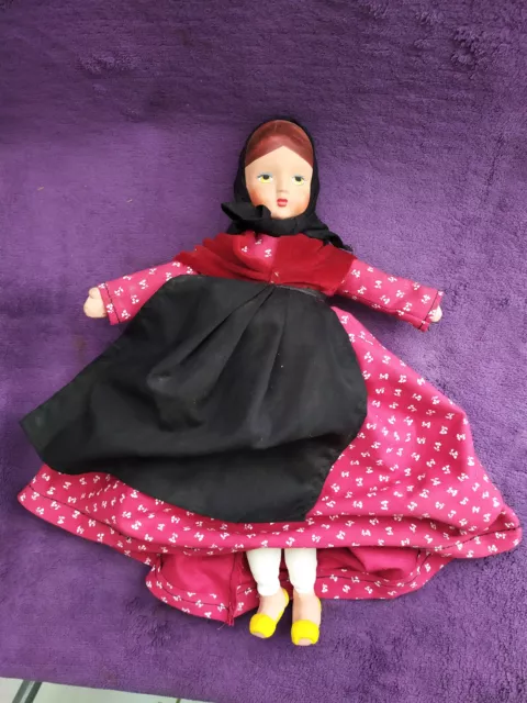 ANCIENNE POUPÉE EN chiffon et terre cuite EUR 49,00 - PicClick FR
