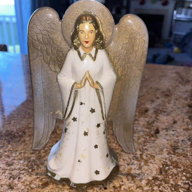 VINTAGE CHRISTMAS HARD Plastic Angel Tree Topper. Mid-century 1950s $29 ...