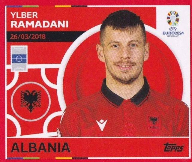 TOPPS UEFA EURO 2024 Sticker Swiss Edition ALB 15 Ylber Ramadani EUR 1 ...