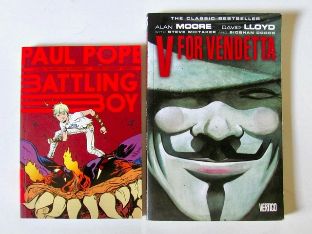 V FOR VENDETTA Alan Moore David Lloyd Battling Boy Paul Pope Graphic ...