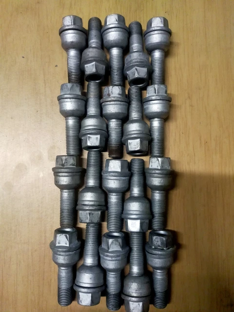 20X GENUINE VW T5 T6 TRANSPORTER ALLOY WHEEL NUTS BOLTS SET 19mm VAN 16 ...