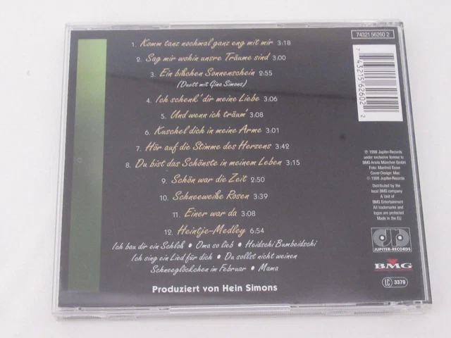 HEINTJE SIMONS* – Ich Schenk' Dir Meine Liebe/ 74321 56260 2 / CD ALBUM ...