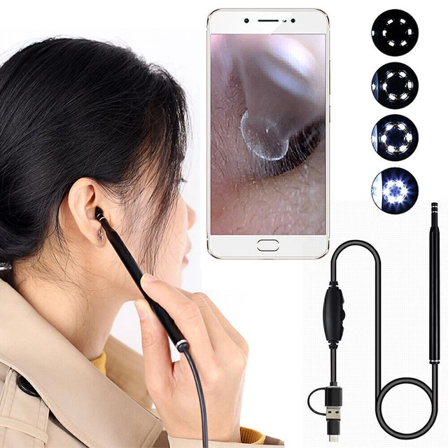 --LED ENDOSCOPE OTOSCOPE Ear Camera Scope Ear Wax Removal Kit Earwax ...