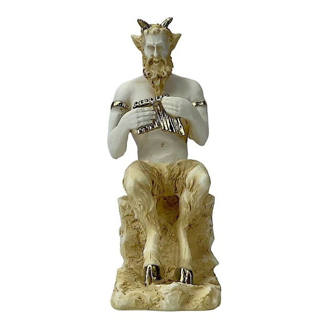 PAN FAUNUS SATYR griechische römische wilde Natur Gott Figur Statue ...
