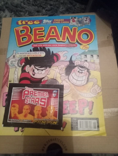THE BEANO COMIC - Issue 3252 With Free "Topps Premier Stars Trading ...