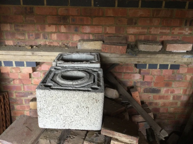 PRECAST PUMICE CHIMNEY System for new chimney builds, 2 spare pieces £ ...