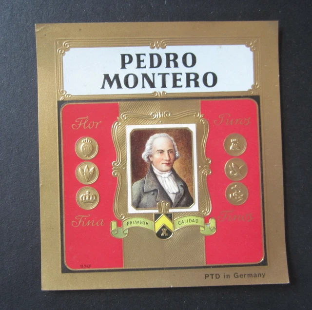 OLD VINTAGE - PEDRO MONTERO - CIGAR Box LABEL - Outer - Germany £7.54 ...