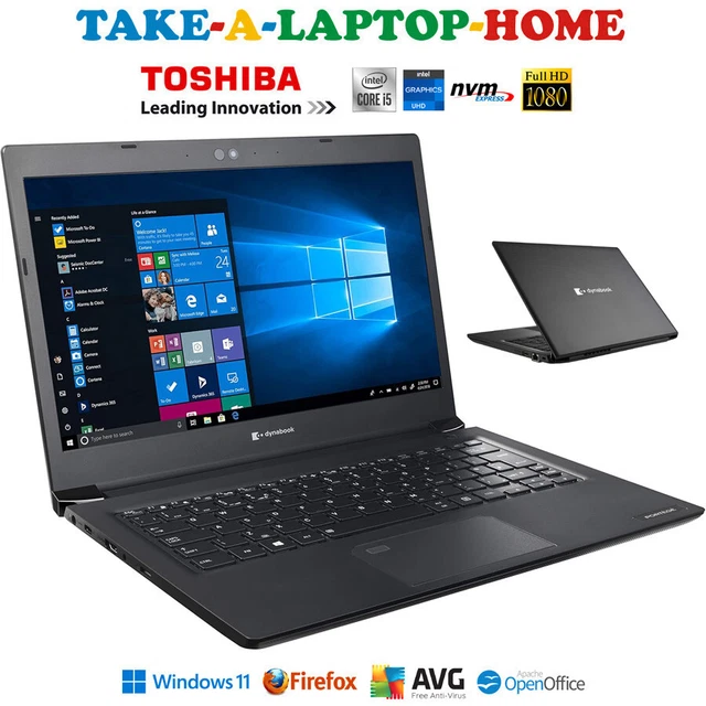 TOSHIBA WINDOWS11 GAMING Laptop NVMe Full HD Intel i5 Turbo Boost 3 ...