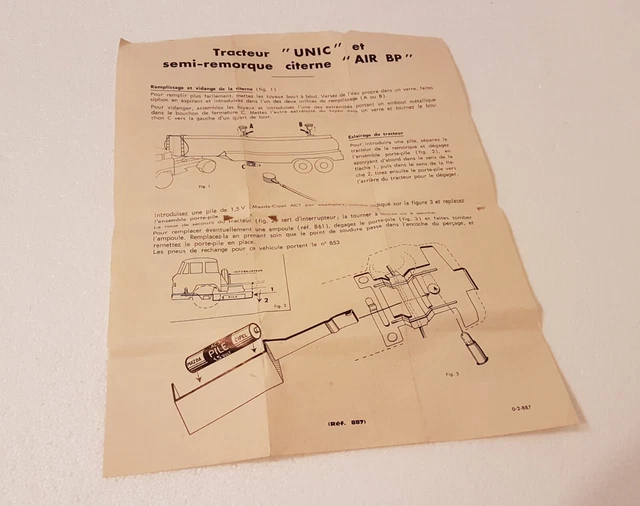 DINKY-TOYS, NOTICE DU Unic Air BP. EUR 25,00 - PicClick FR