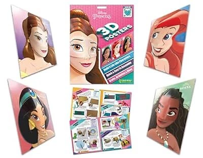 DISNEY PRINCESS: 3D Posters (Scan the QR code to see how to create your ...