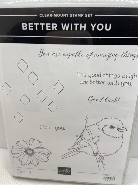 STAMPIN' UP! BETTER With You Clear Mount Stamp Set Pre Loved Retired ...