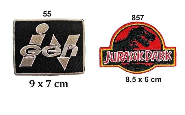 JURASSIC PARK INGEN Dinosaur Movie Logo Patch Embroidered Iron Sew On ...