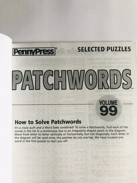 LOT OF 2 PATCHWORDS Word Seek Search Find Penny Press Selected Variety ...