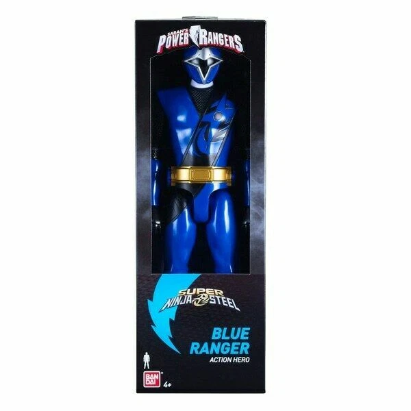 POWER RANGERS SUPER Ninja Steel Blue Ranger Action Figure 30 cm BANDAI ...