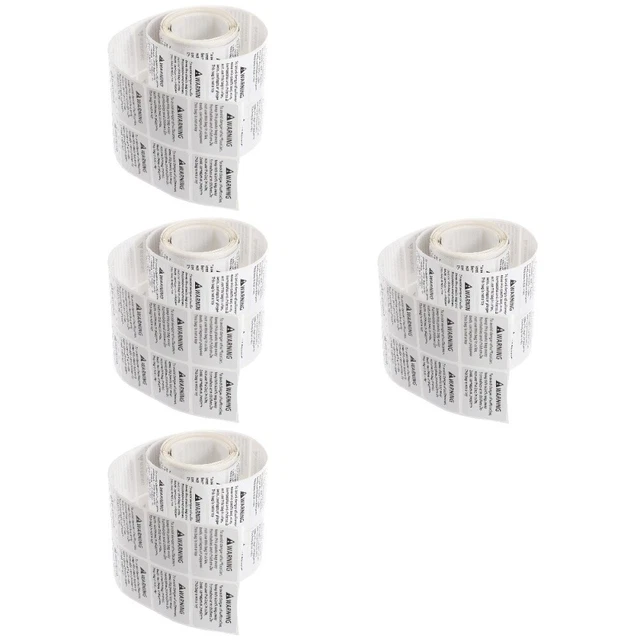 4 ROLLS CHOKING Warning Decals Suffocation Warning Decals £34.97 ...