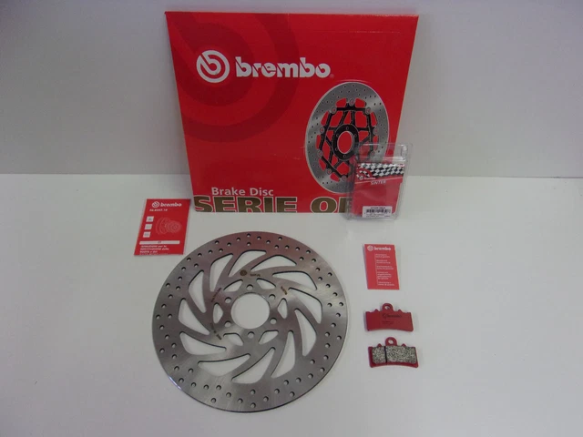 BREMBO BREMSSCHEIBE BREMSE vorne + Bremsbeläge KTM Duke 125 200 390 RC ...