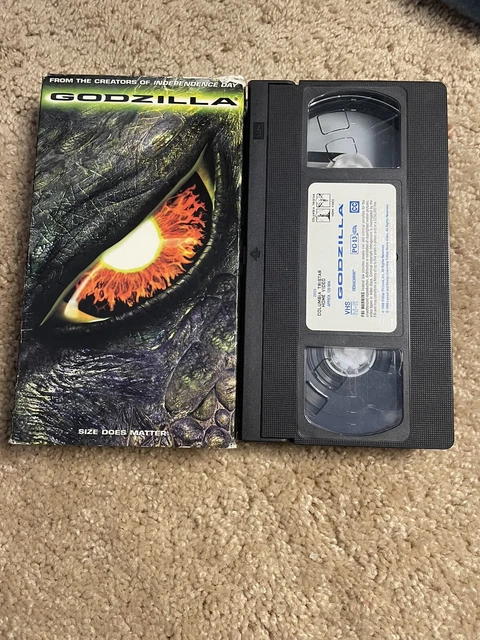 1998 GODZILLA VHS Movie Cassette Tape w/ Watermark Matthew Broderick ...