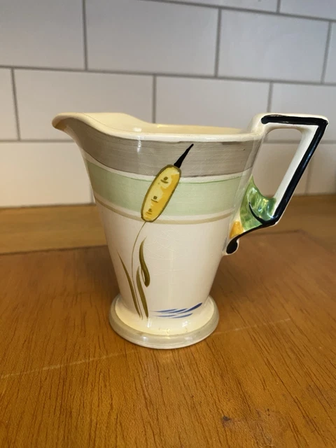 STUNNING RARE BURLEIGH ‘Bulrush’ Art Deco Milk Jug 1930s Zenith Shape £ ...
