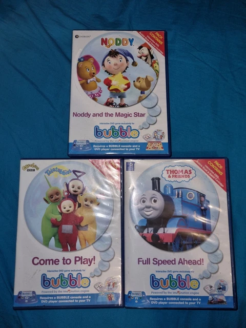 RARE BUBBLE INTERACTIVE DVDs - Teletubbies, Noddy & Thomas And Friends ...