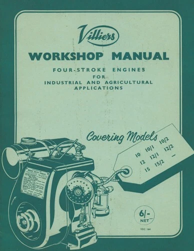 VILLIERS ENGINE MANUAL Mk10 Mk12 Mk15 £4.99 - PicClick UK