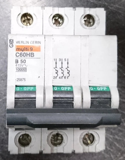 MERLIN GERIN MULTI 9 C60HB B 50 415V triple pôle MCB EUR 7,88 - PicClick FR