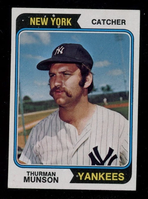 1974 TOPPS #340 Thurman Munson Yankees EX PD LOOK! SV EUR 10,17 ...