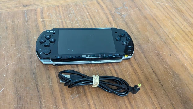 BLACK SONY PSP 1000 100% GENUINE ORIGINAL PSP-3002 slim psp console M ...