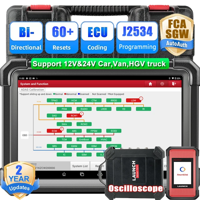 LAUNCH X431 PRO3S+ Smartlink HD Car Heavy Duty Truck Diagnostic Tools ...