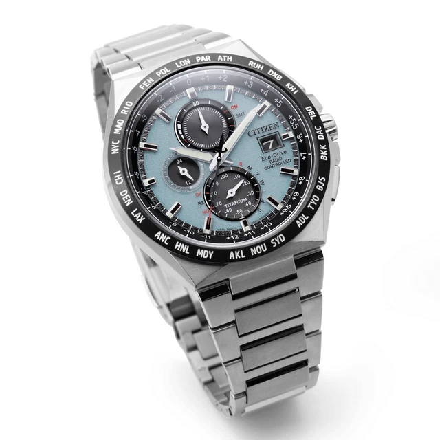 CITIZEN RADIO CONTROLLED Super Titanium Men's Watch Blue Sapphire ...