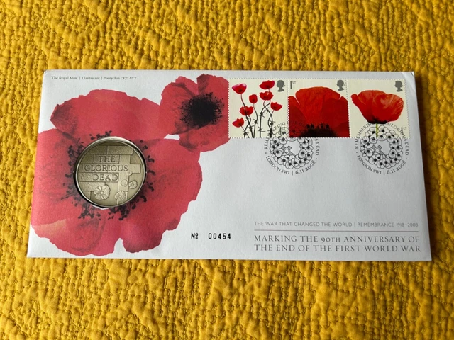 2008 90TH ANNIVERSARY of the First World War Royal Mint Stamp Medal ...