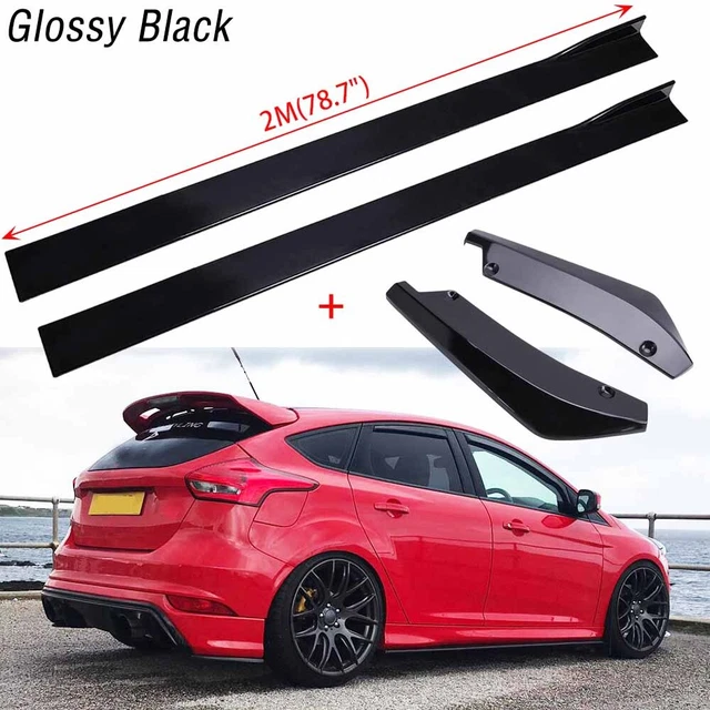 78.7& SIDE SKIRT Splitter Panel + Rear Bumper Diffuser For Ford Focus ...
