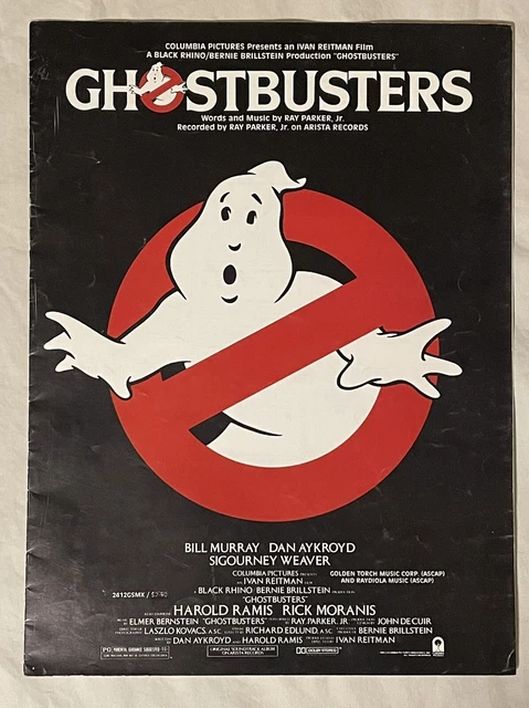 1984 ORIGINAL GHOSTBUSTERS Sheet Music Columbia Pictures Publications ...