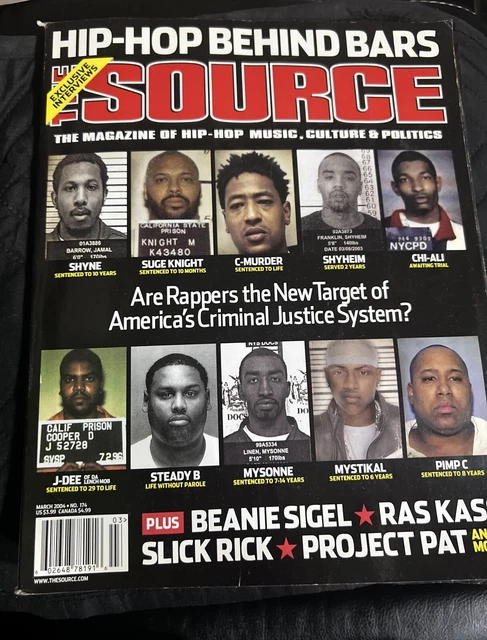 THE SOURCE MAGAZINE Hip Hop Behind Bars March 2004 Suge KNIGHT PIMP C ...