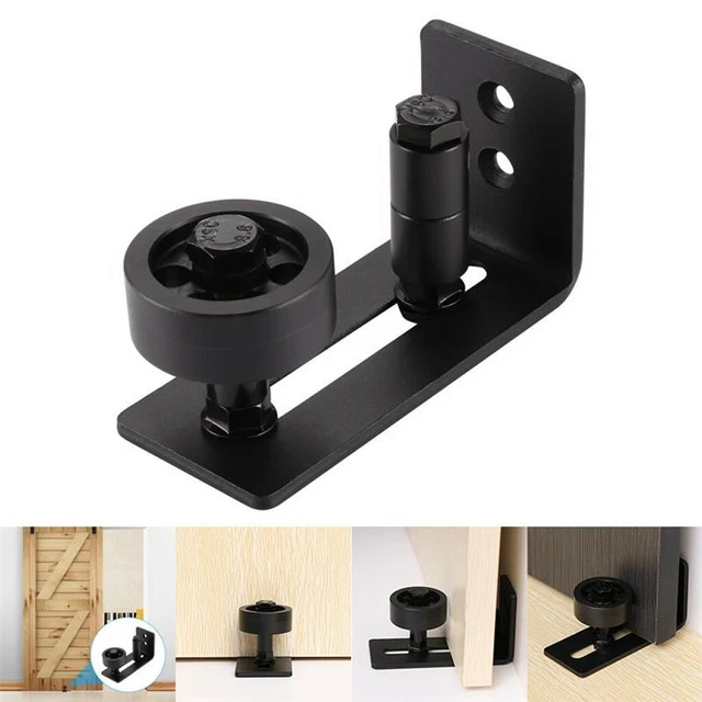 ADJUSTABLE FLOOR GUIDE Roller Wall Mount Bottom Stay Sliding Barn Door ...