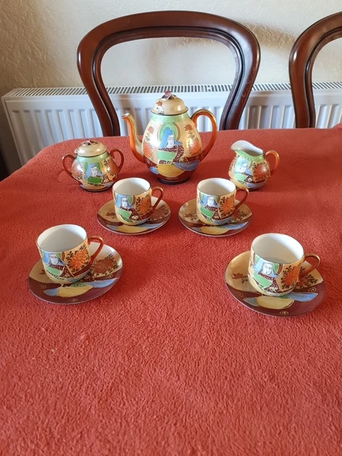 GENUINE SAMURAI CHINA Tea/Coffee Set Vintage Hand Painted £30.00 ...