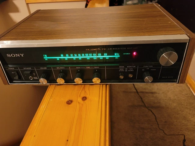VINTAGE SONY FM AM Stereo Receiver HST-120 Tested Working Great Older ...